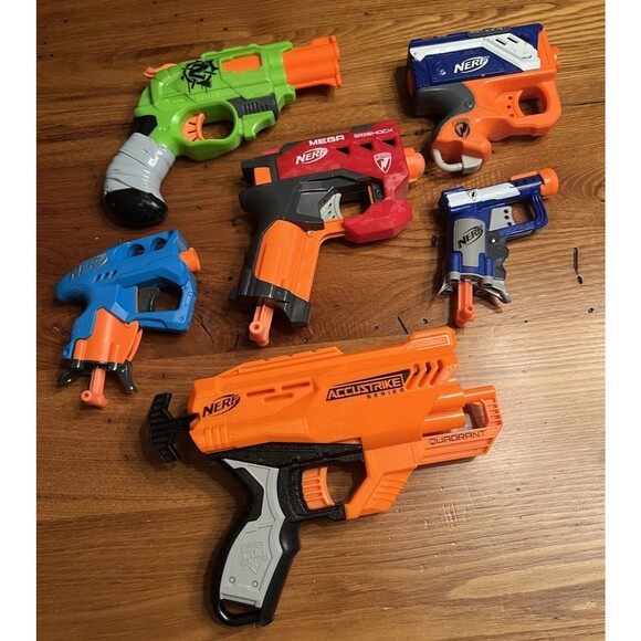 Nerf | Toys | Lot Of 6 Pistol Nerf Guns Dart Blasters Single Shot ...
